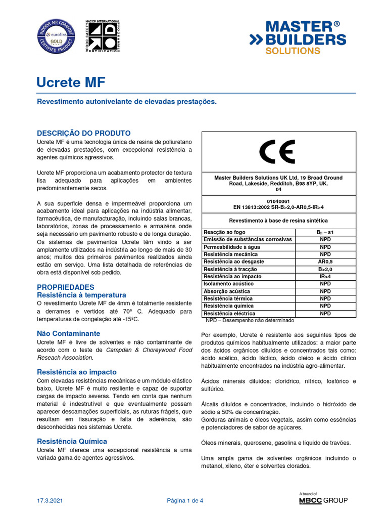 Ucrete MF | PDF