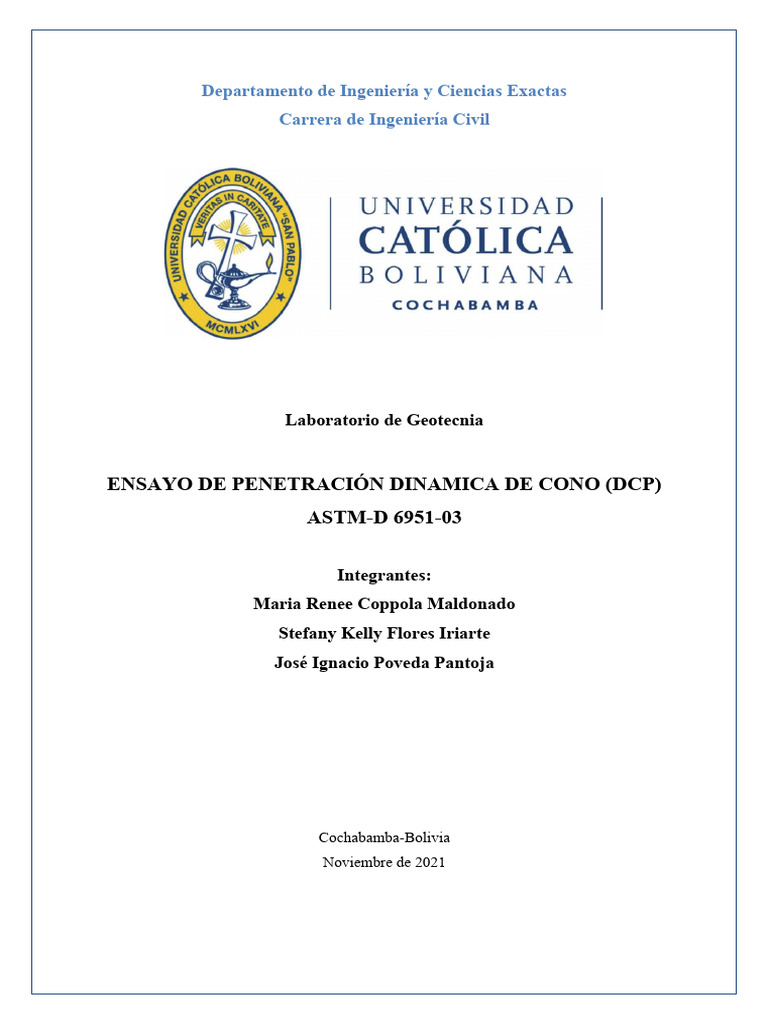 Ensayo DCP en Ingeniería Civil | PDF | Ingeniería | Ingeniero civil