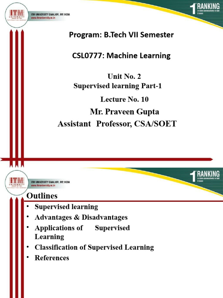 CSL0777 L10 | PDF | Machine Learning | Statistical Classification