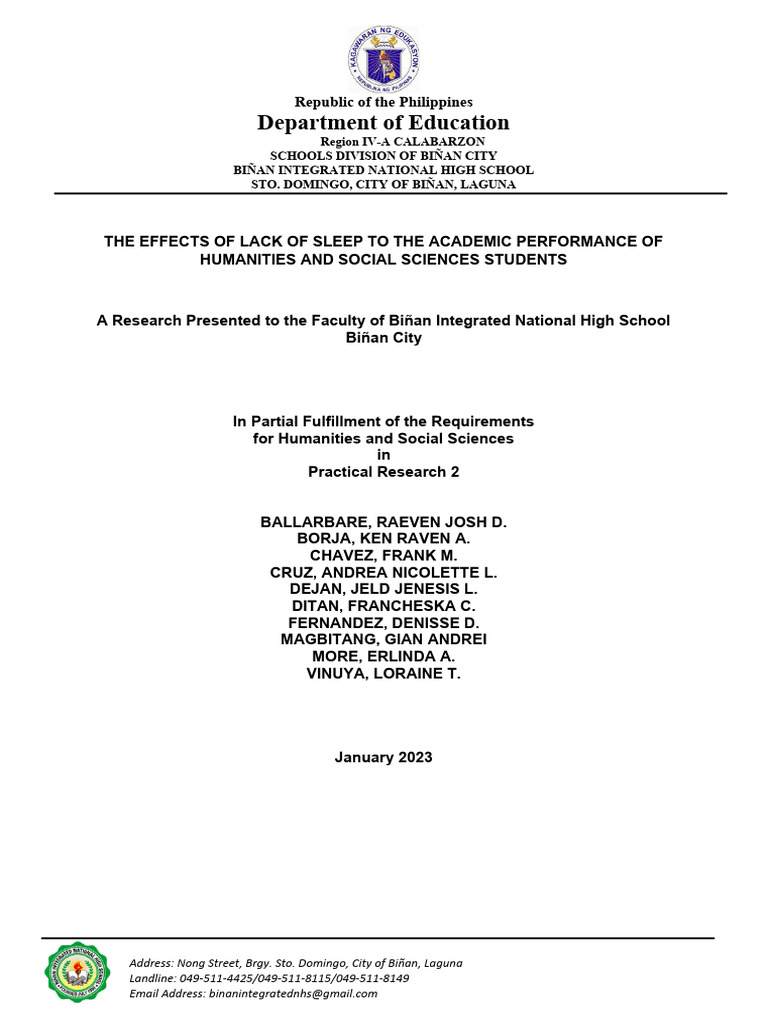 PR2 Maka Diyos GRP2 Chap1 3 Final | PDF | Sleep | Sleep Deprivation