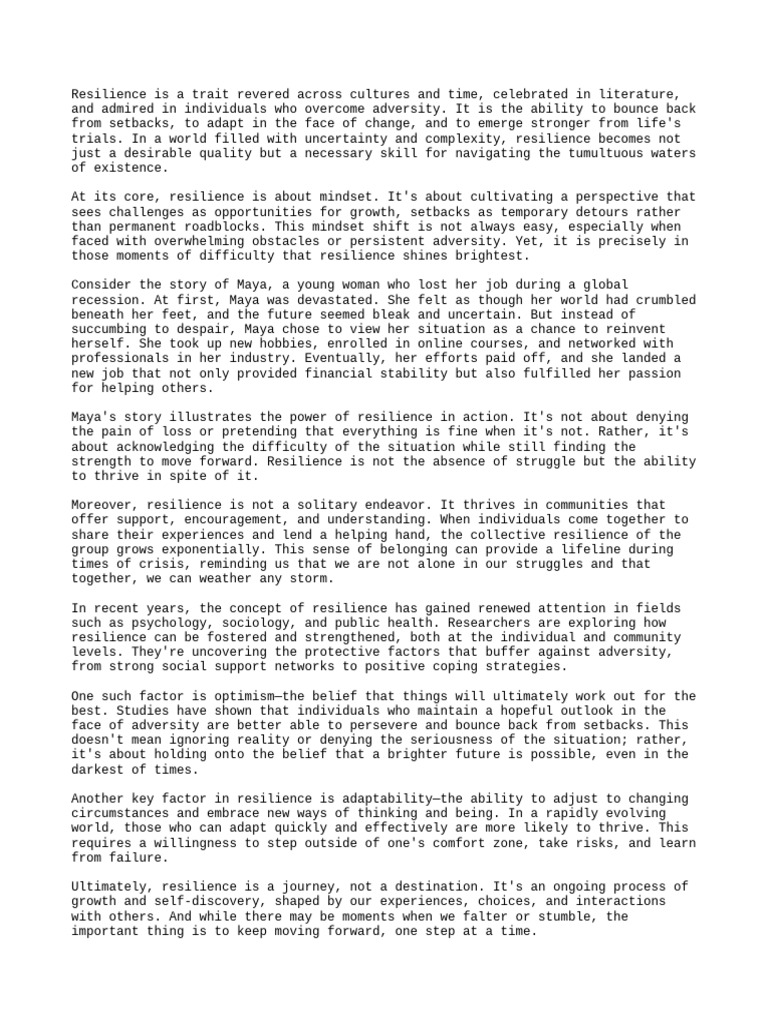 Resilience | PDF | Psychological Resilience | Psychology