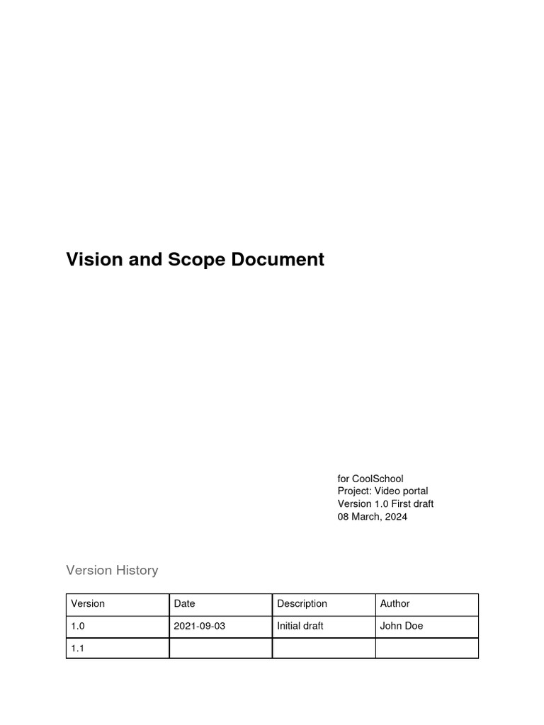 Vision and Scope for Video Portal Project | PDF | Computer Security ...