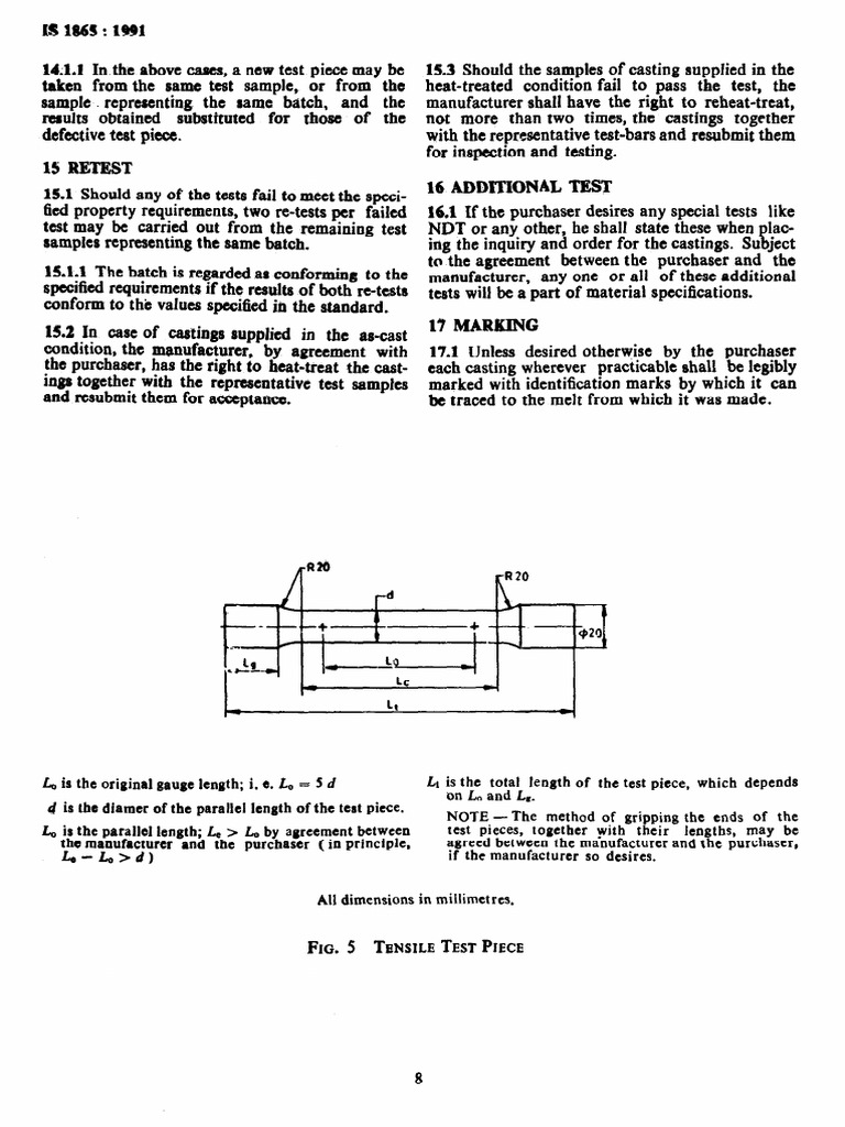 IS 1865 (1991) - Iron Castings With Spheroidal or Nodular Graphite ...