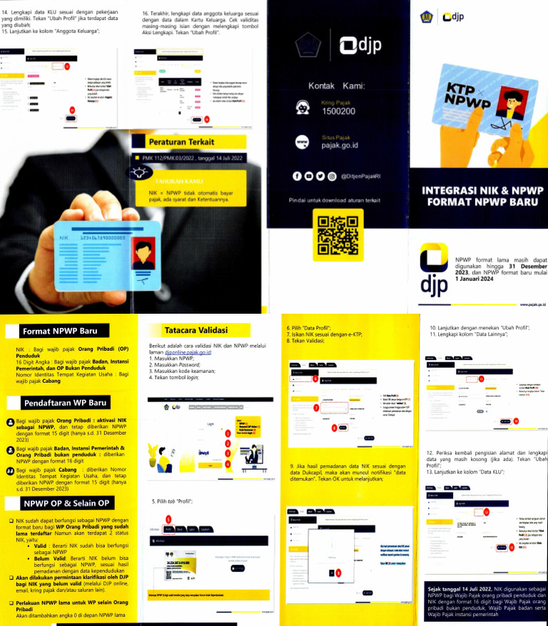 TATA CARA PERUBAHAN NIK MENJADI NPWP | PDF