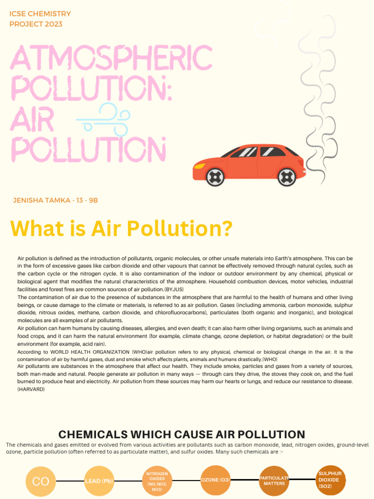 Atmospheric Pollution Air Pollution | PDF