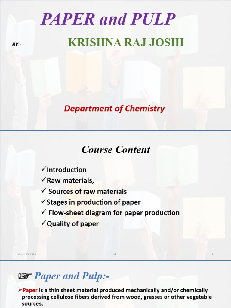 Paper and Pulp | PDF | Paper | Pulp (Paper)