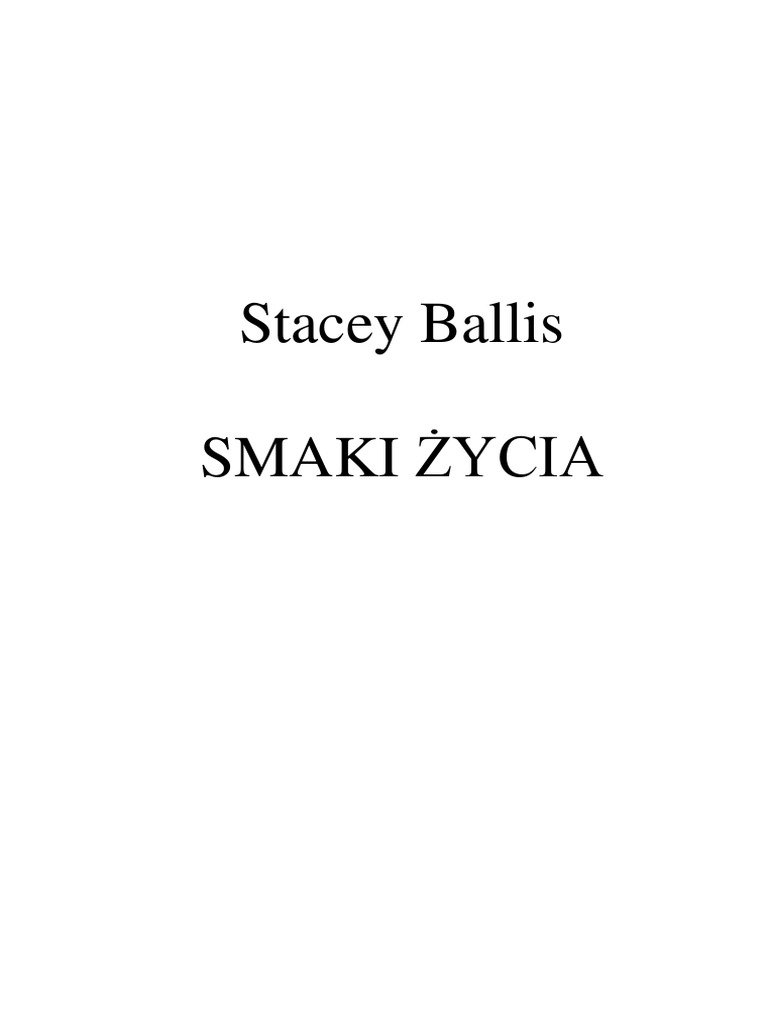 Ballis Stacey - Smaki Zycia | PDF