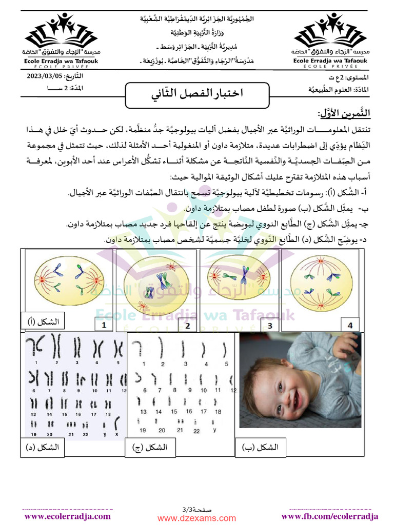 Dzexams 2as Sciences Naturelles 894418 | PDF