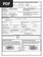 Dangerous Goods Transport Document & Container Packing Certificate ...
