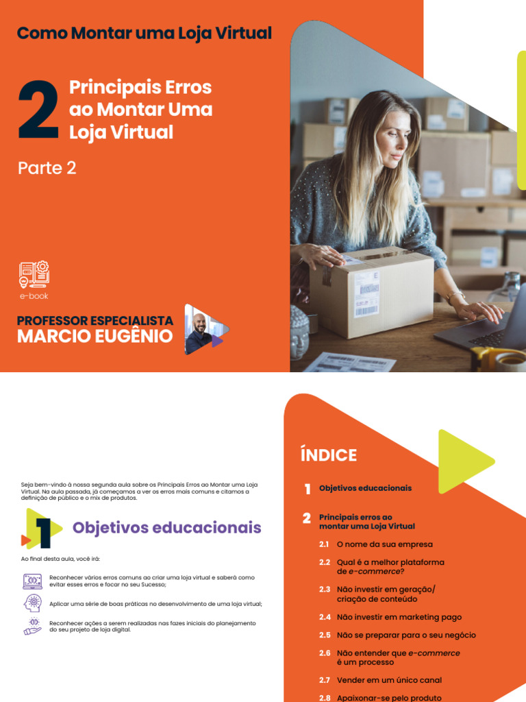 E-BOOK AULA 2 Principais Erros As Montar Uma Loja Virtual PT 2 | PDF | Marketing | E-commerce