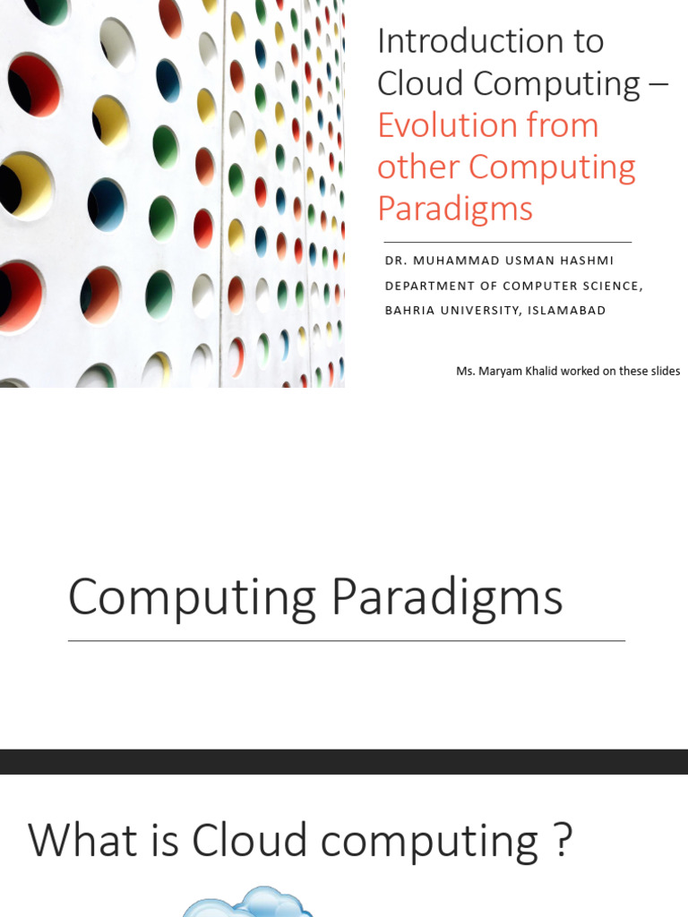 Evolution of Cloud Computing 02052023 022657pm | PDF | Computer Cluster ...
