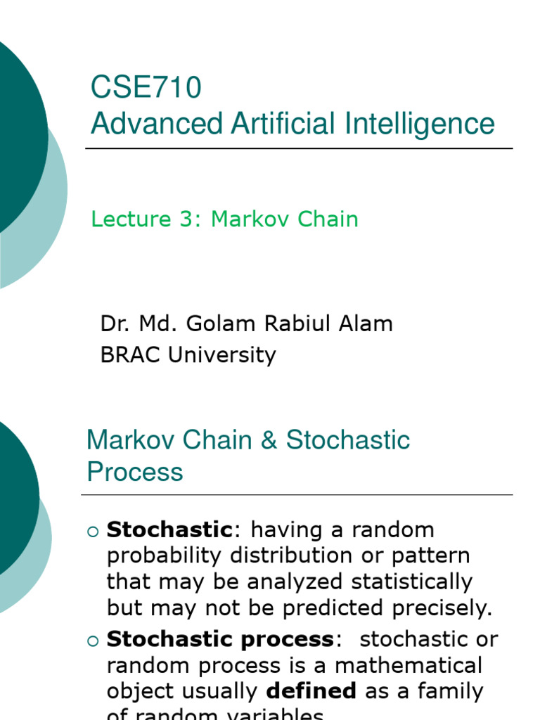 Lec5 Markov Chain Pdf Stochastic Process Markov Chain