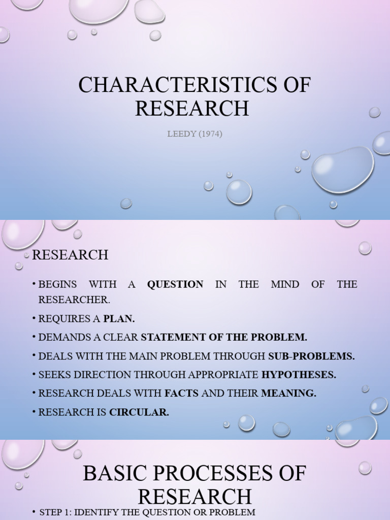 Characteristics of Research | PDF | Proofreading | Data