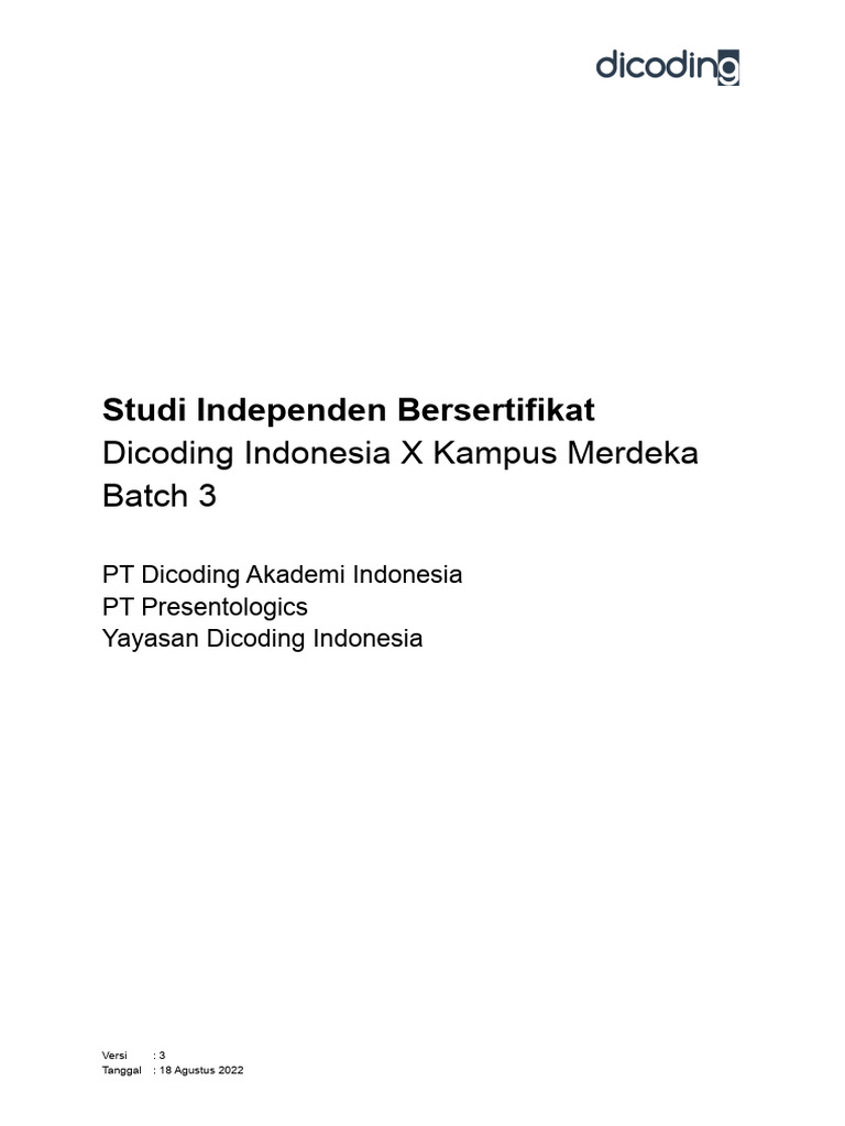 Silabus Dicoding | PDF | Bisnis | Komputer