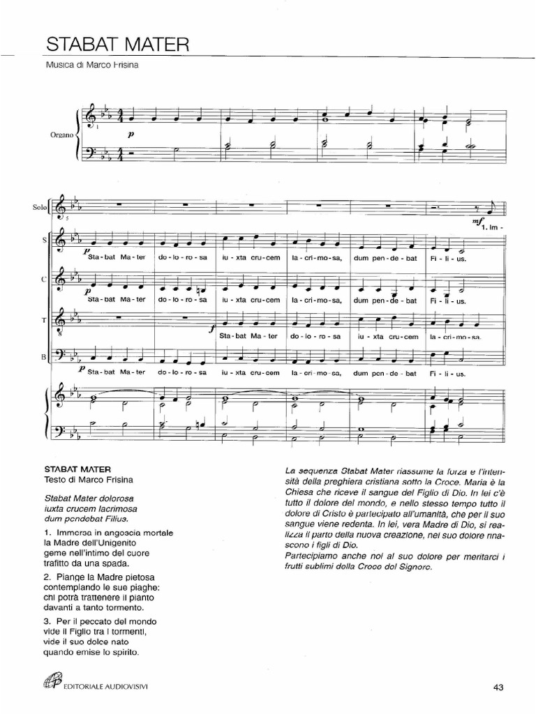 Stabat Mater - Frisina | PDF