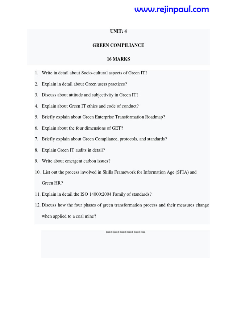 Cs8078-Green Computing-195874937-Cs8078 GC All Units Merged | PDF ...