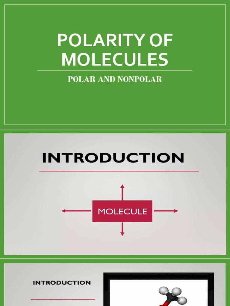 Understanding Molecular Polarity | PDF | Chemical Polarity | Chemical Bond