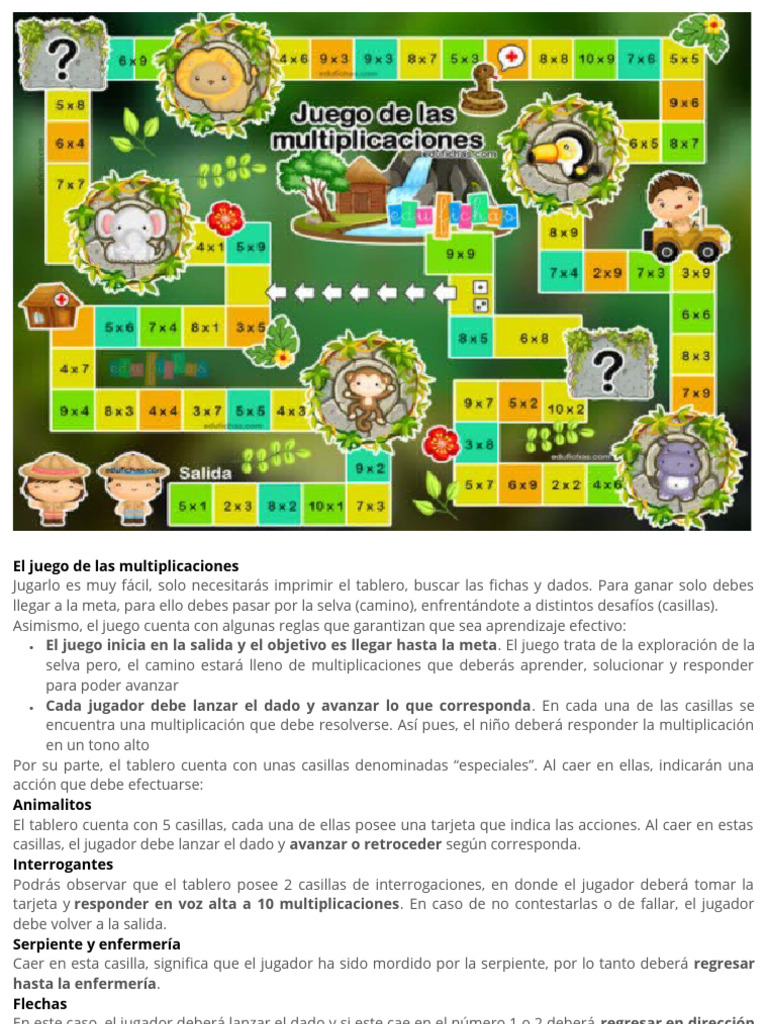 El Juego de Las Multiplicaciones | PDF