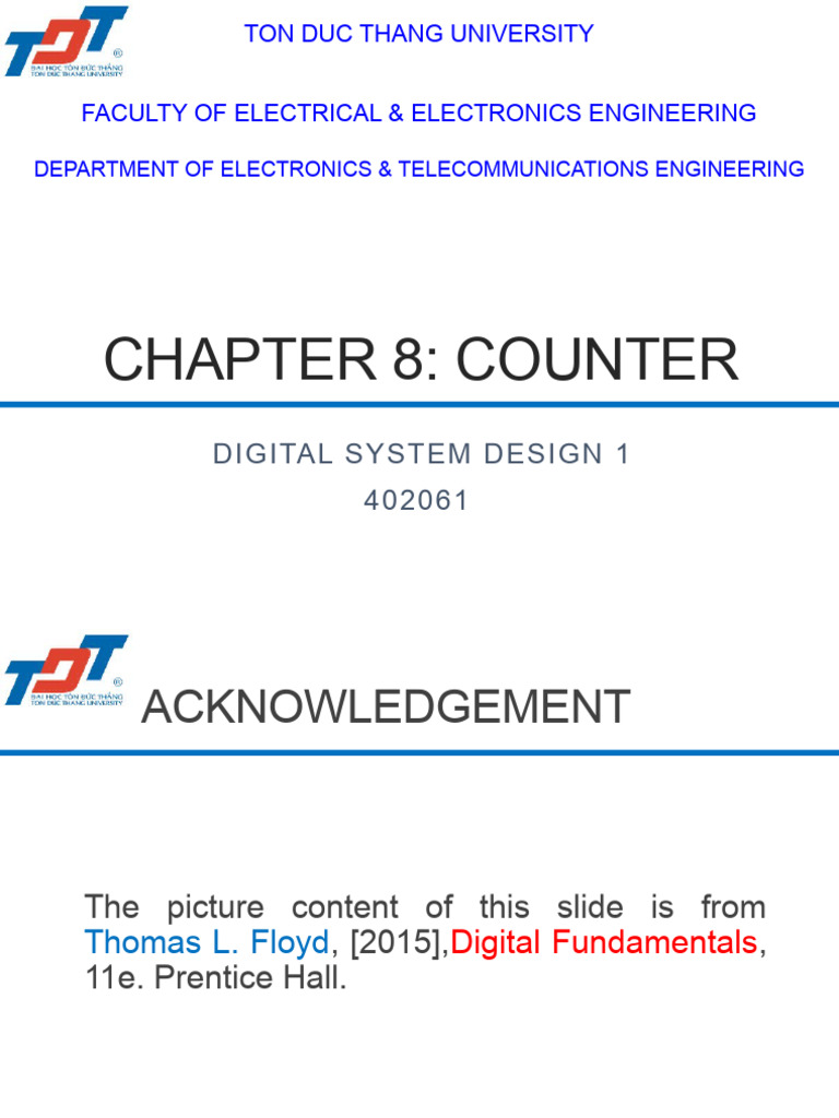 Chap 8 Counters | PDF | Digital Electronics | Electronic Design
