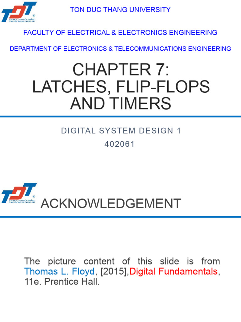 Latches, Flip-Flops, and Timers Explained | PDF | Computer Data | Digital Technology