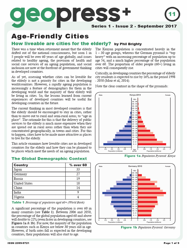 13 Age-Friendly Cities How Liveable Are Cities For The Elderly | PDF | Cost Of Living | Old Age