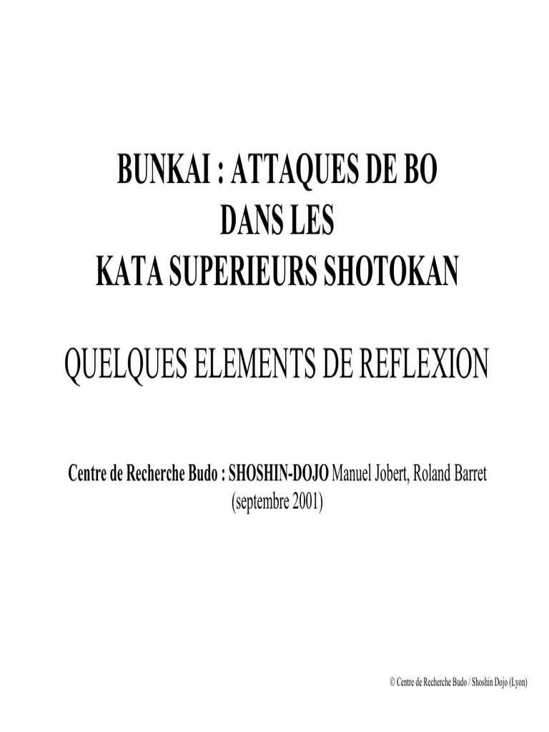 Bunkai | PDF