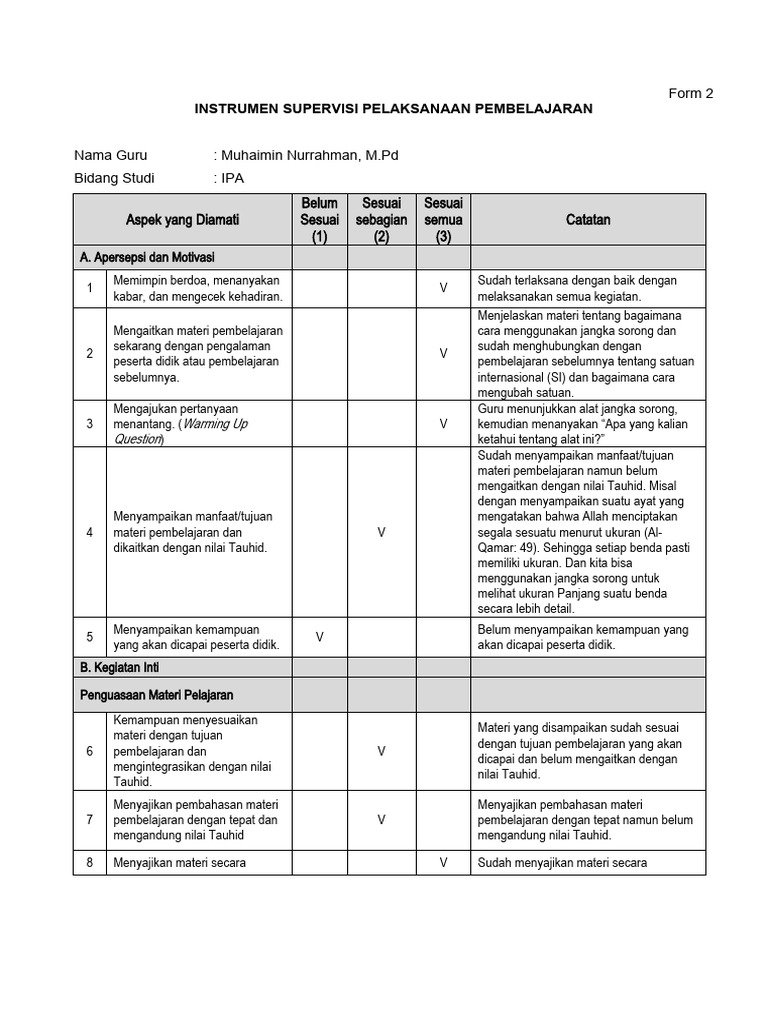 Supervisi Ust. Muhaimin | PDF