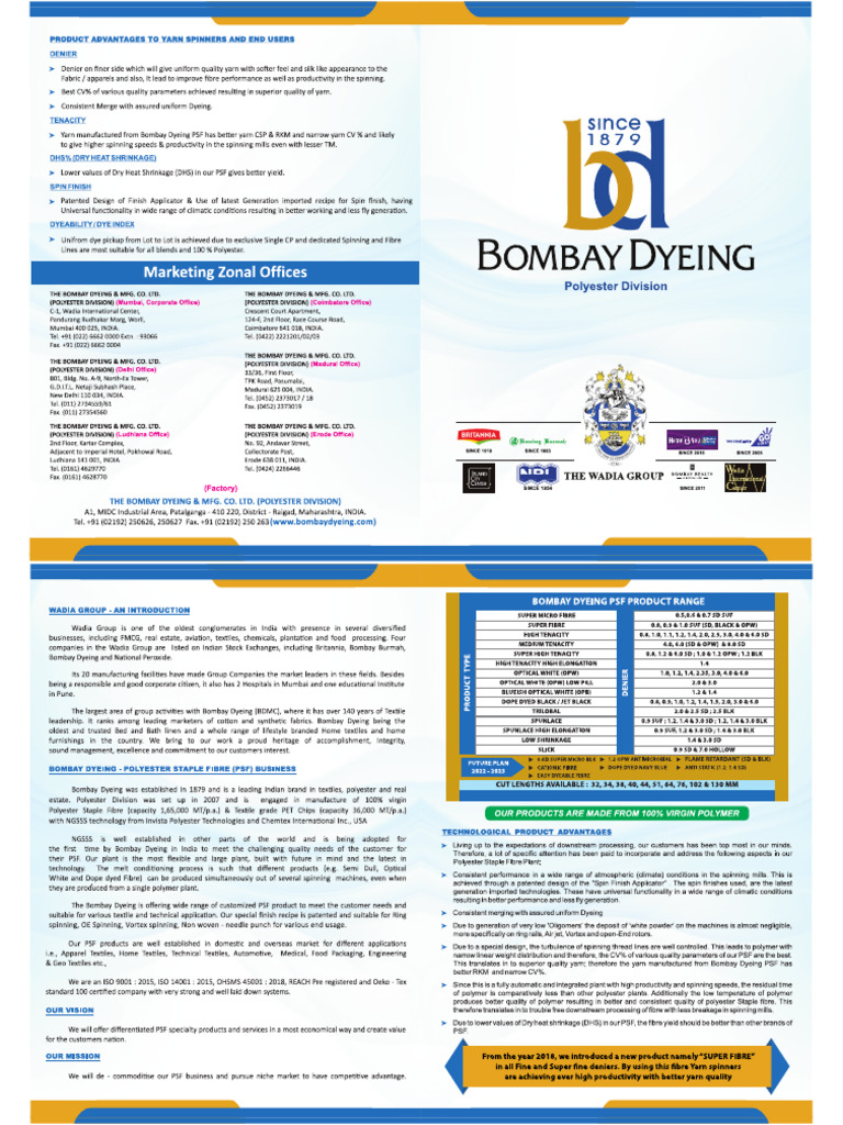 Brochure (A3) - BDMC PSF Division-Latest | PDF