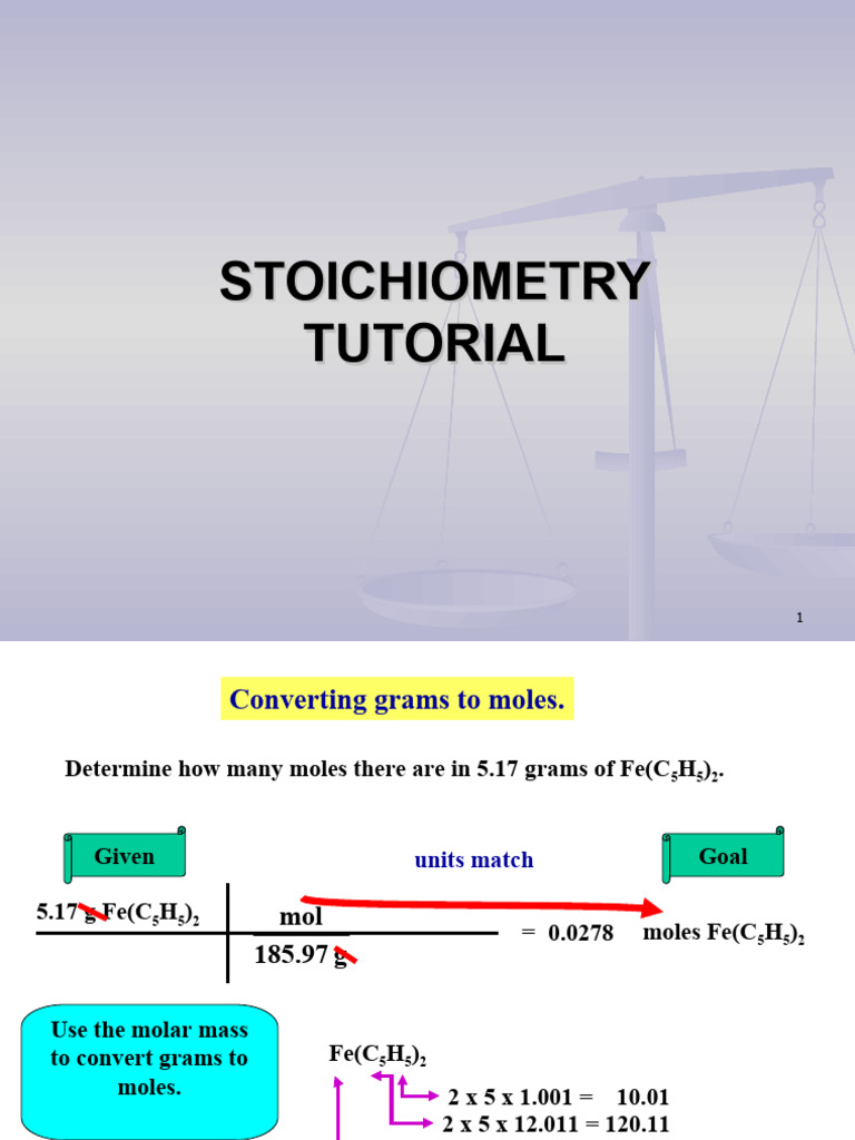 02 Stoichiometry Mole Mass (K2) | PDF