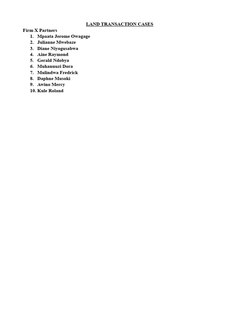 Land Transactions - Case Compilation | PDF | Concurrent Estate ...