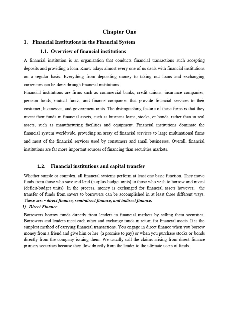 Chapter 1 | PDF | Financial Risk | Banks