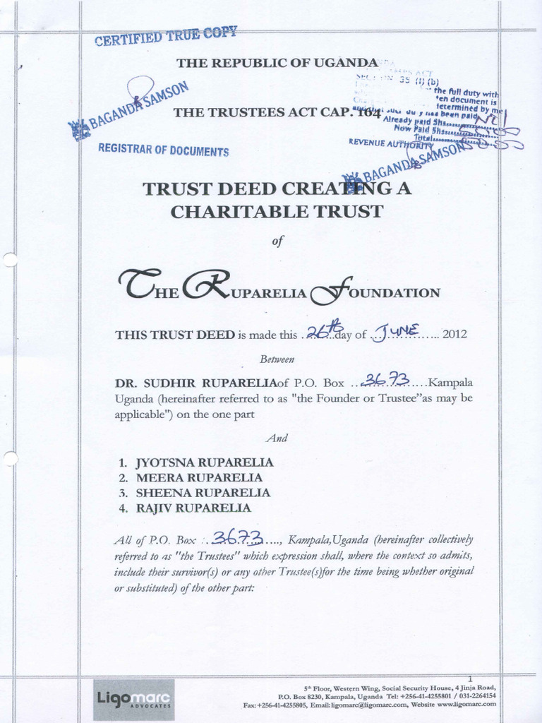 Trust Deed | PDF