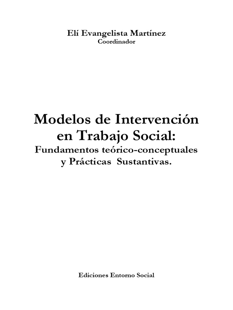 Libro Modelos de Intervencion TS | PDF | Trabajo Social | Teoría