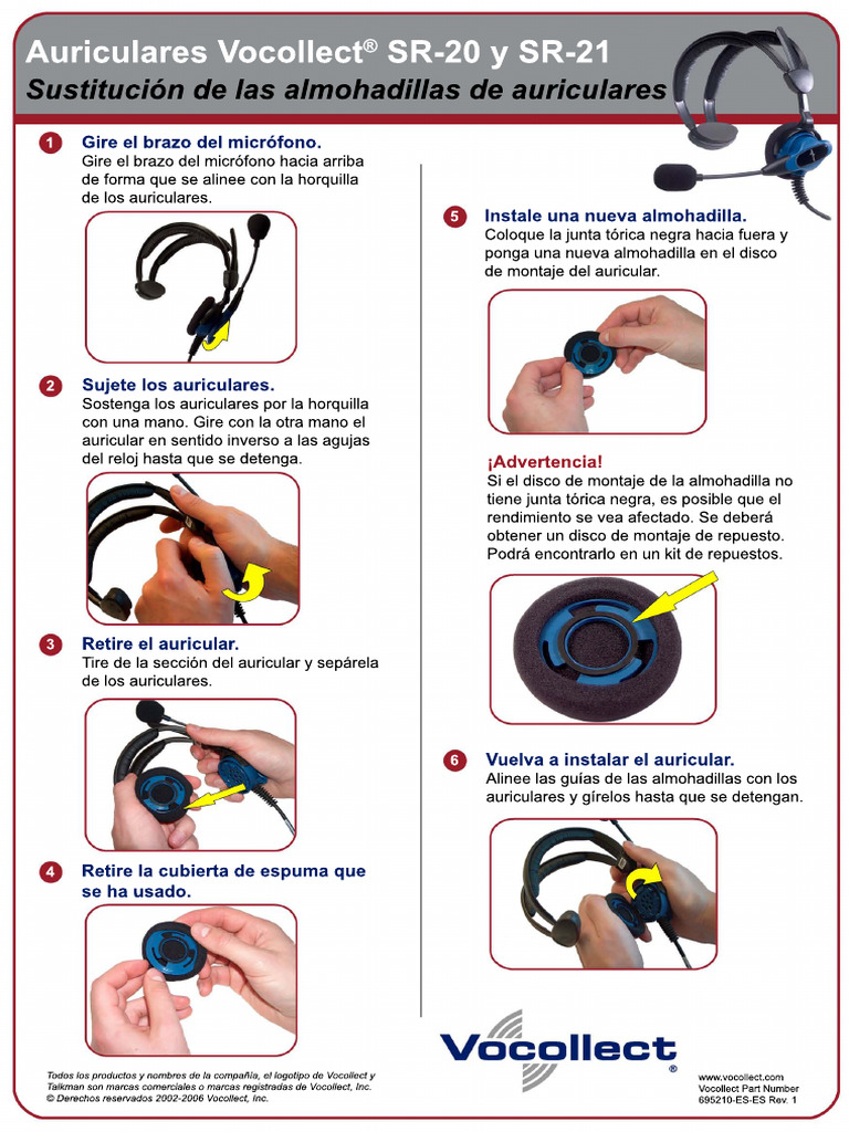 Vocollect WiredHeadsetPosters Es ES | PDF