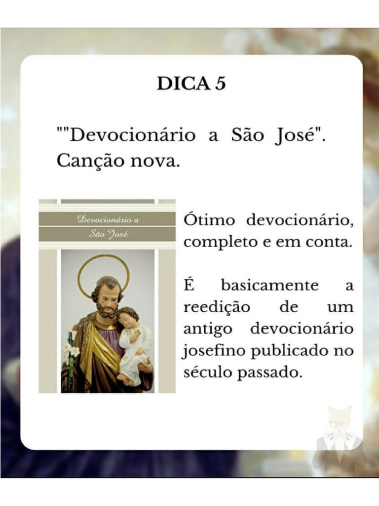 Livro Sobre Sao Jose Dica 5 | PDF