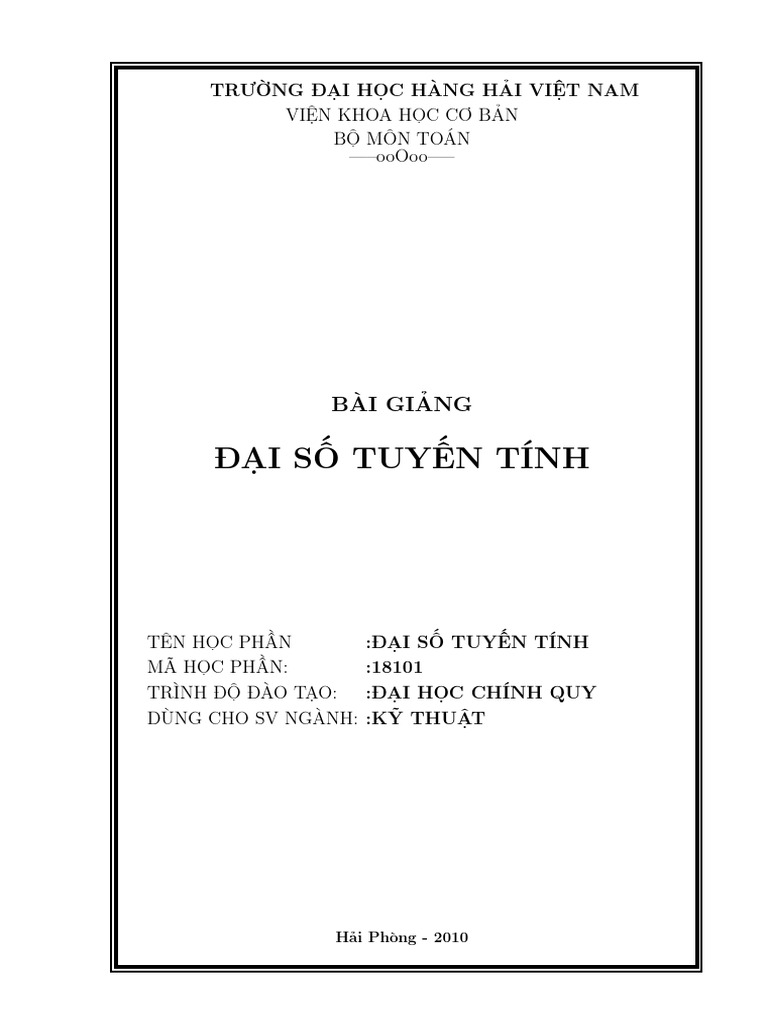 Bai Giang Dai So DHHH | PDF