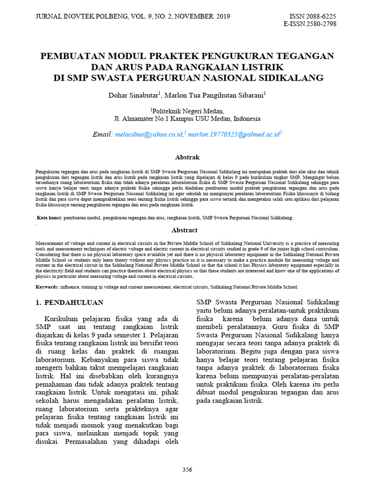 Modul Praktik Pengukuran Listrik SMP | PDF