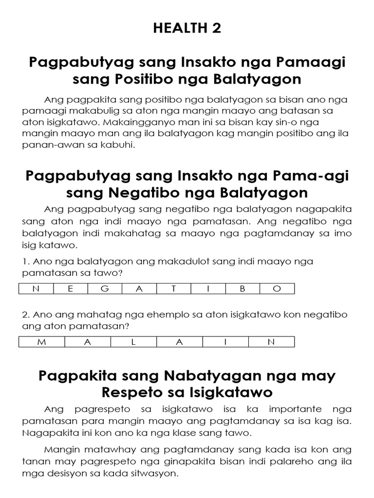 Q3 Handouts Health 2 | PDF