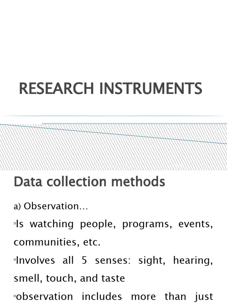 Research Instruments | PDF | Questionnaire | Interview