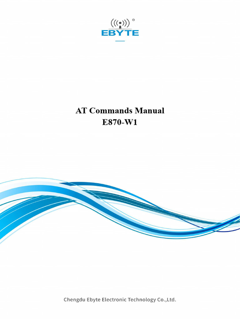 E870-W1-AT Command EN V2.0 | PDF | Ip Address | Internet Protocols