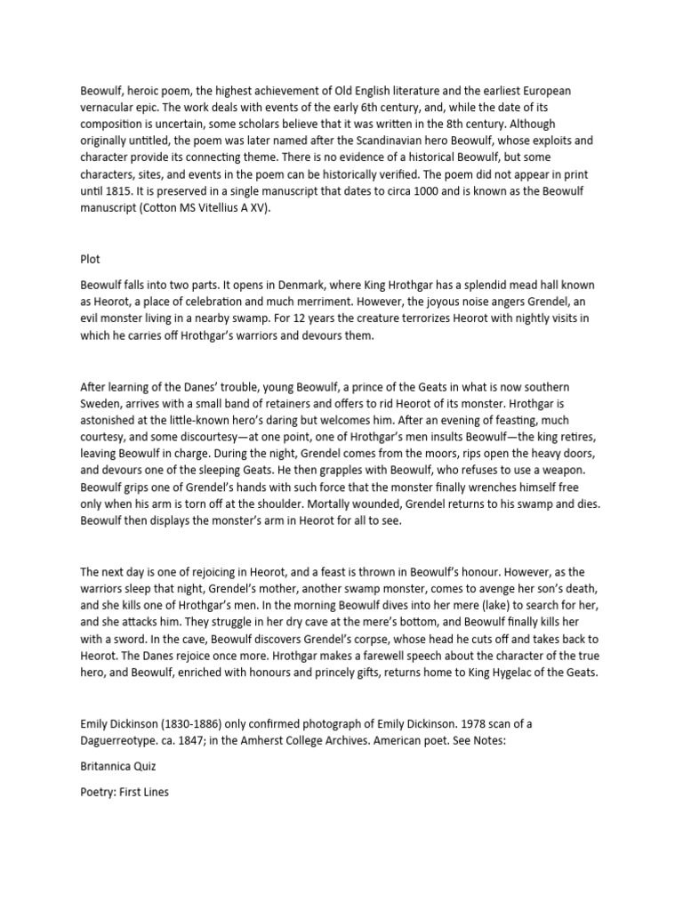 Beowulf | PDF | Beowulf | Old English Poems