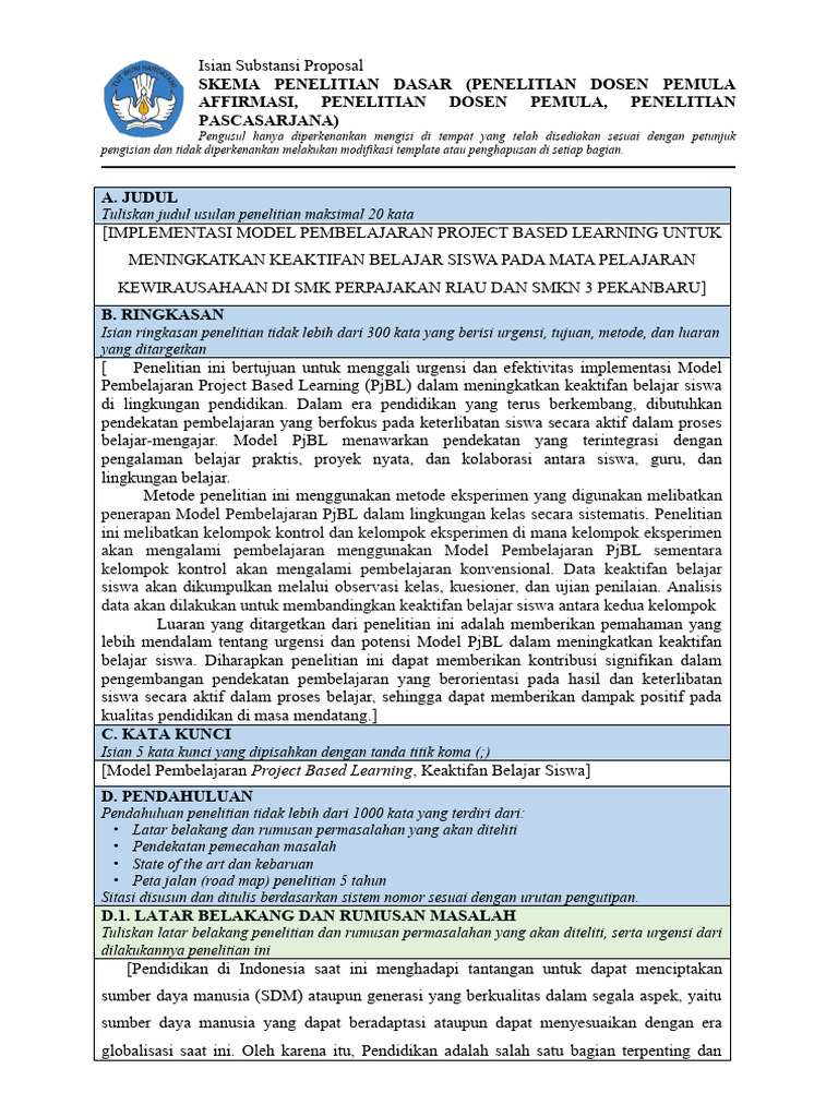 Isian - Substansi - Proposal - Penelitian - Dasar - (PDP - Affirmasi - PDP - PPS) - RIA LESTARI ...