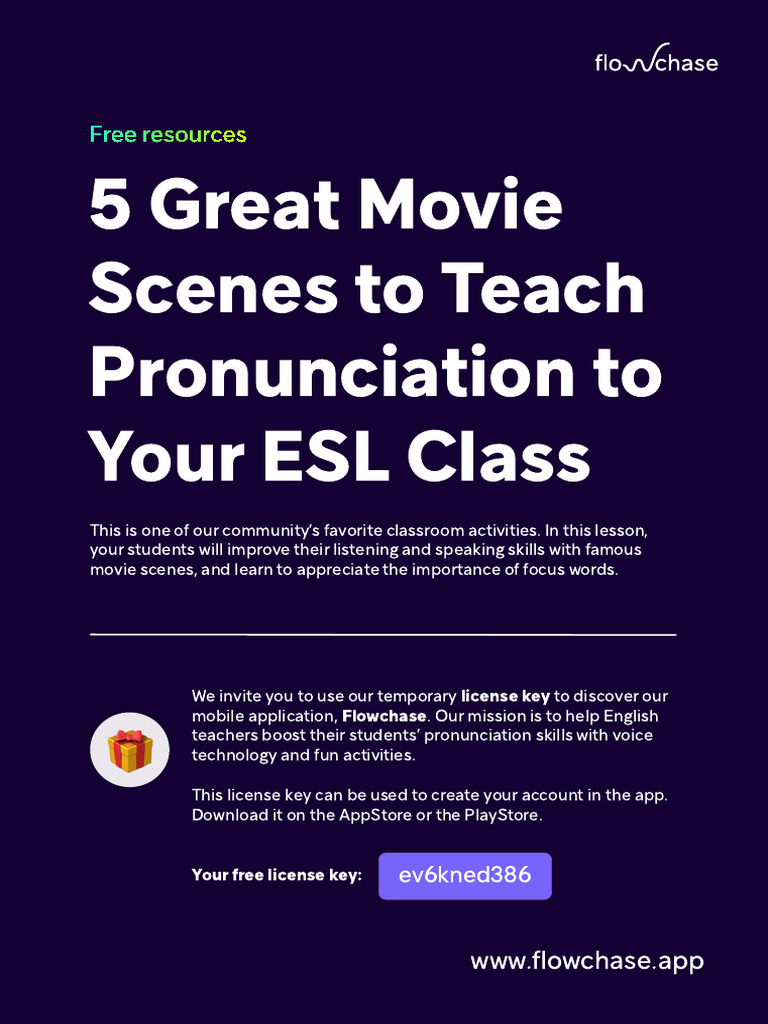 Free Movie Scenes Pronunciation Class Activity Flowchase | PDF