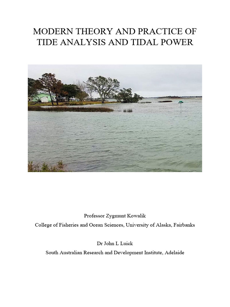 2019 - Modern Theory and Practice of Tide Analysis and Tidal Power | PDF | Tide | Apsis