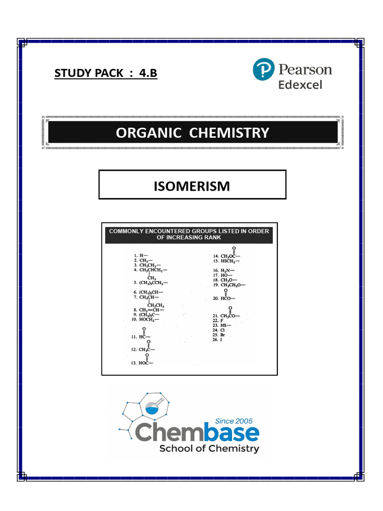 4.B Isomerism (as) | PDF | Isomer | Chemical Polarity