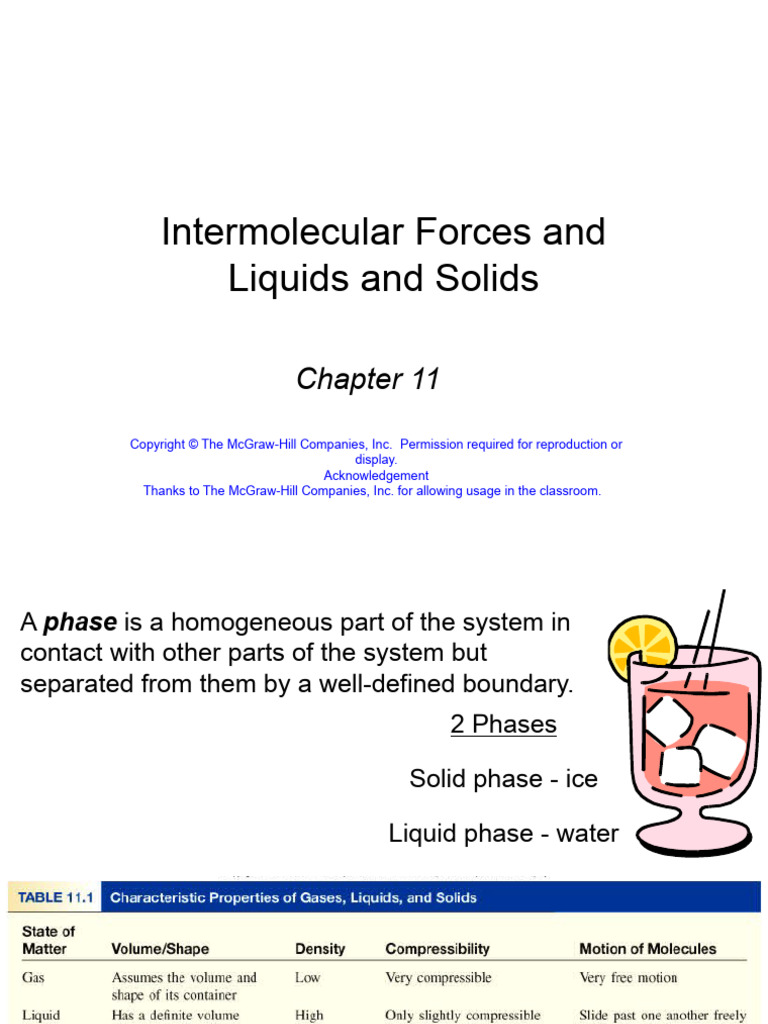 Chang - Lecture Slides of Chap11-Intermolecular Forces | PDF ...