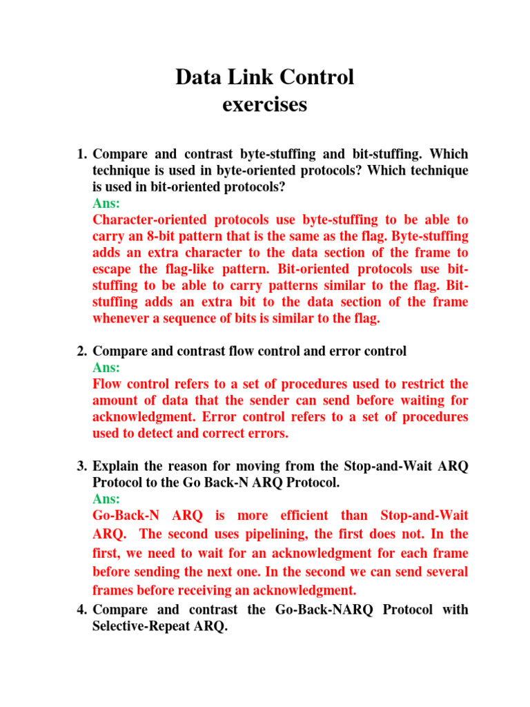 Chapter 5 Exercises | PDF | Computer Science | Network Architecture