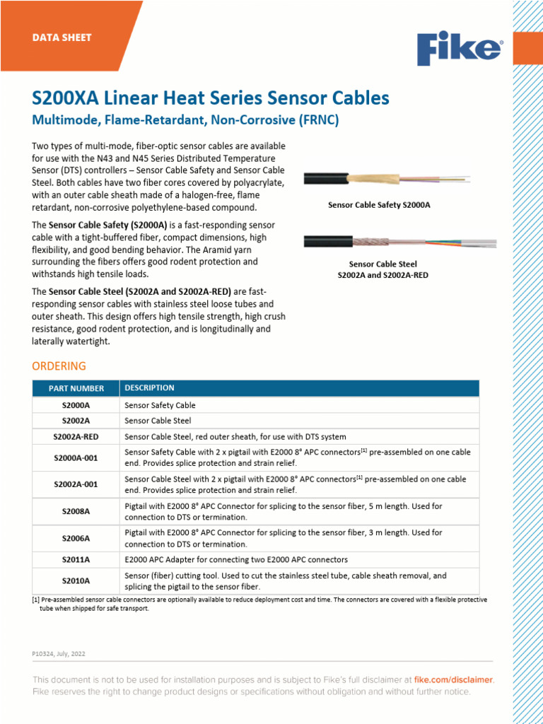 Fike Fiber LHD Cables | PDF | Optical Fiber | Building Engineering