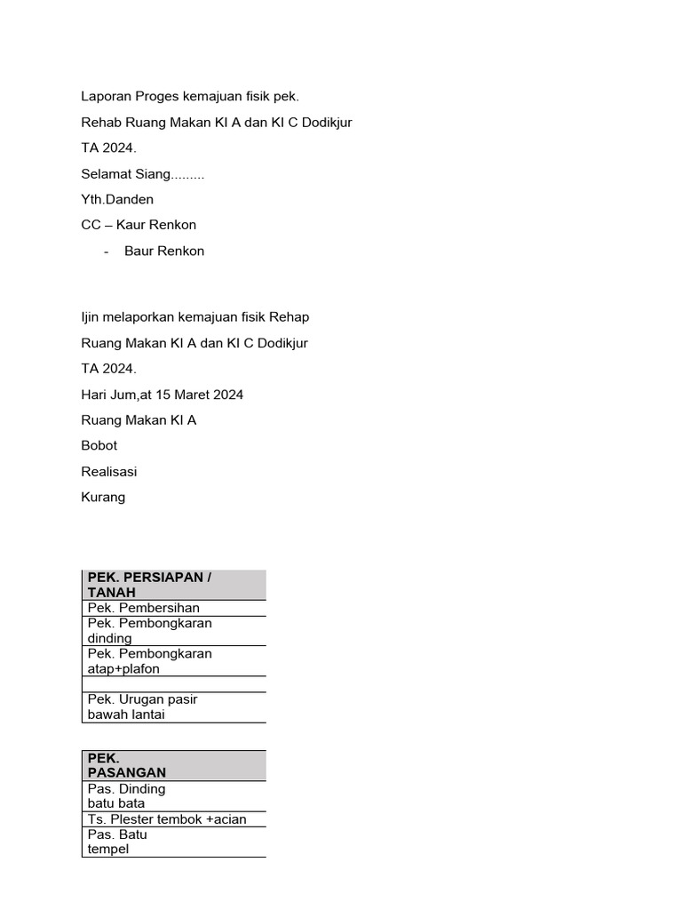 Pek. Persiapan / Tanah | PDF