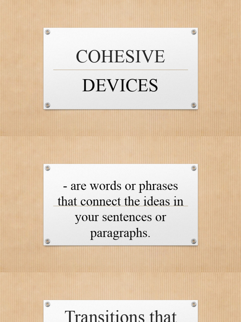 Cohesive Devices 2 | PDF | Reason | Human Communication